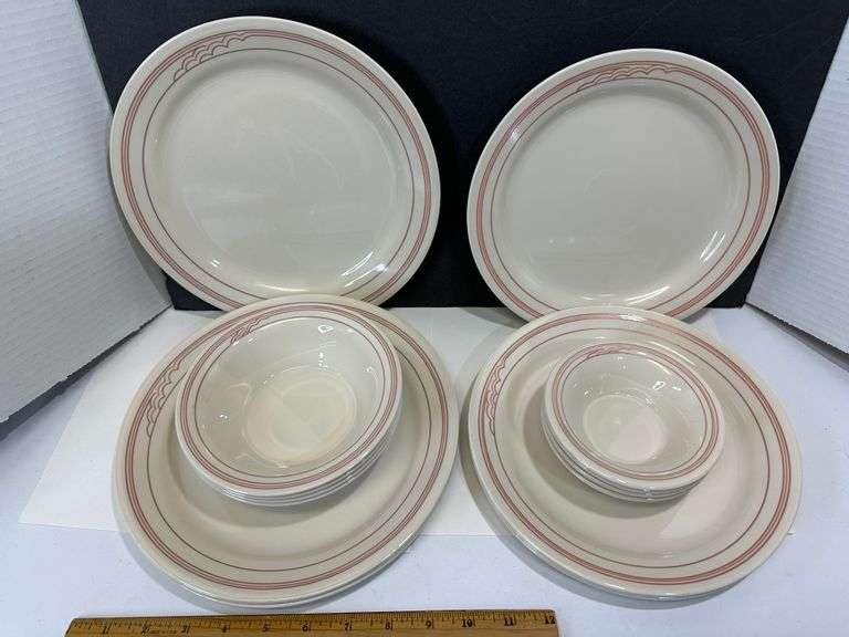 Corelle Corning Ware Glass Cumulus Dinnerware Set Service for 4 Plates ...