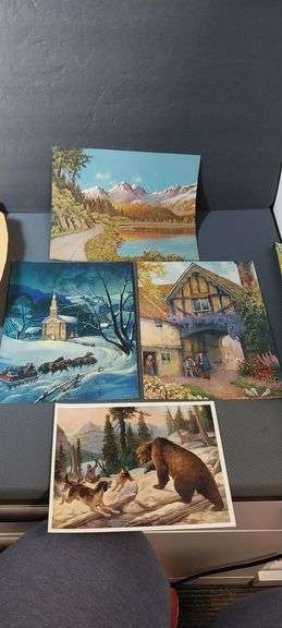 Set of 4 Vintage Colortype & Print Illustrations – Newton Mfg & More ...