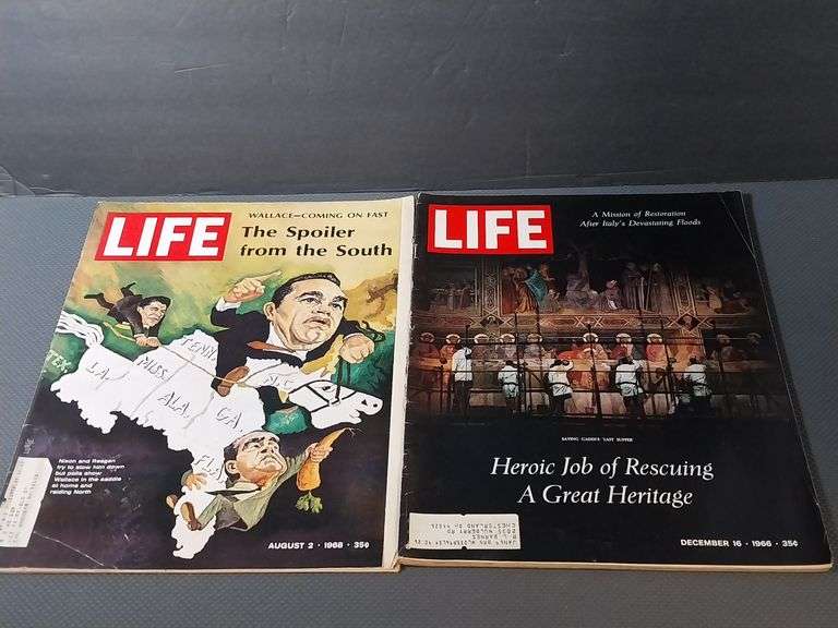 Lot of 2 Vintage LIFE Magazines – 1966 & 1968 Issues Featuring Wallace ...
