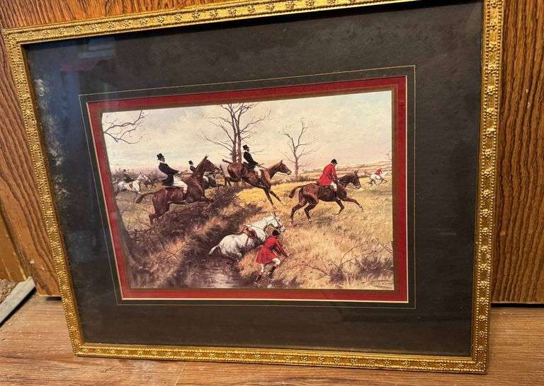 British Hunting Scene Prints, George Wright, The Full Cry and Gone Away ...