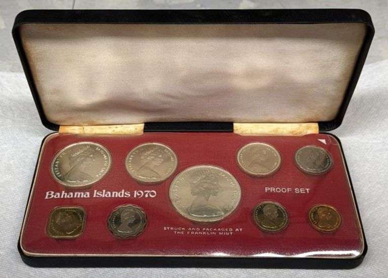 1970 Bahamas Proof Coin Set With Sterling Silver by Franklin Mint in ...