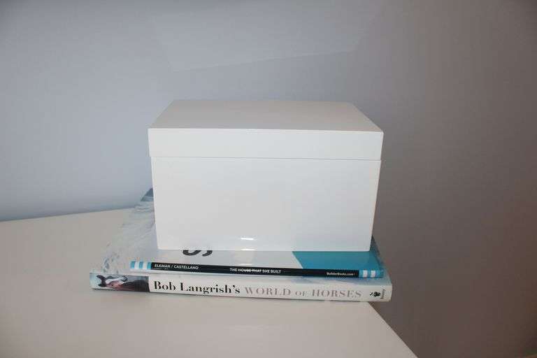 Decorative White Box & Books - Auction Ohio