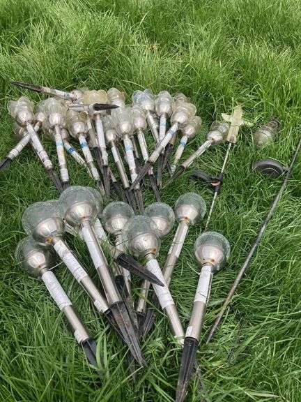 Solar Lights- Rose And Glass Bulb Shape - Auction Ohio