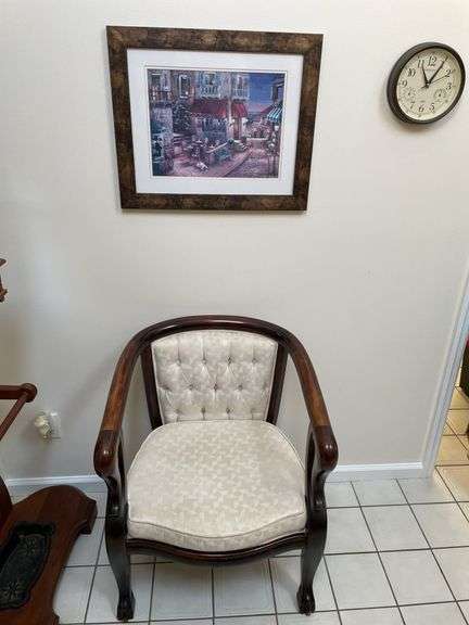 Vintage Arm Chair & Print - Auction Ohio