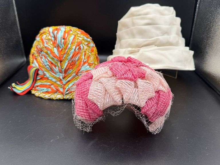 Vintage Set of Three Fun, Decorative Ladies Hats by Barbara Dale, Lily ...