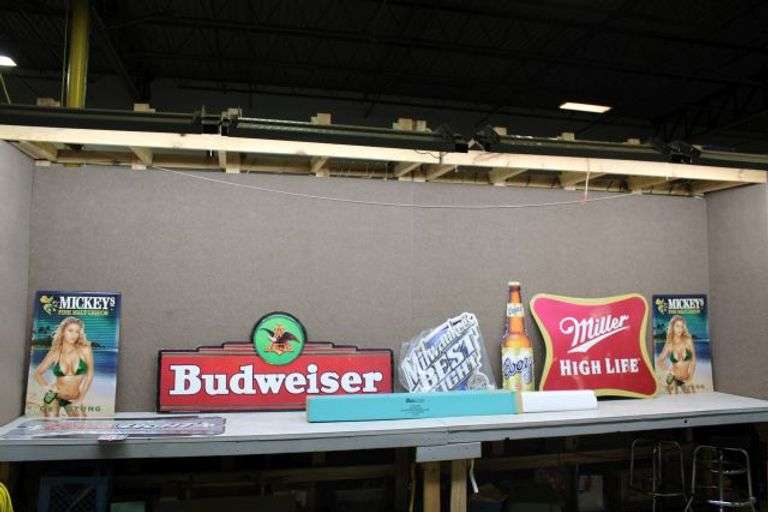 Collection of Beer Advertising Signs and Displays - Auction Ohio