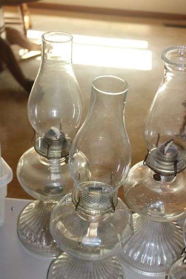 Vintage Glass Oil Lamps - Auction Ohio