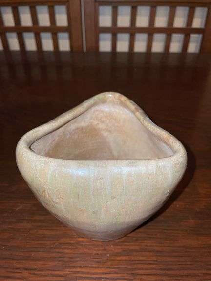 Burley Winter Triangular Bowl – Brown Glaze – Marked “F3” – 4 ...