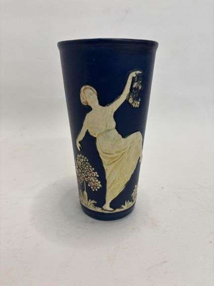 WELLER "BLUE WARE" VASE. - Auction Ohio