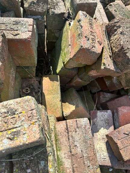Skid Full Of Bricks Most Are Hocking Brick - Auction Ohio