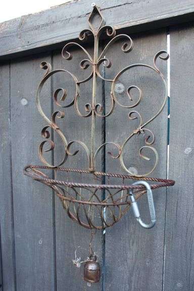 Lot of Three Decorative Metal Wall-Mounted Items - Auction Ohio