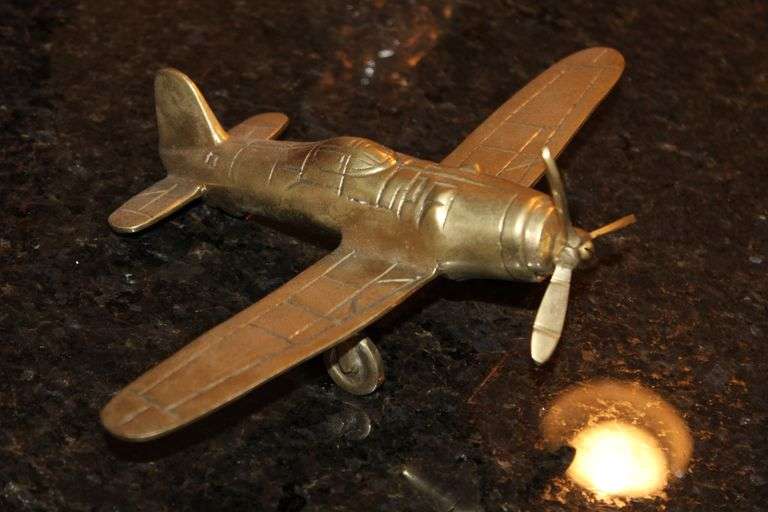 Brass Model Airplane - Auction Ohio