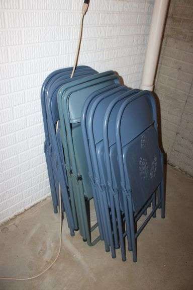 Blue Card Table Chairs - Auction Ohio