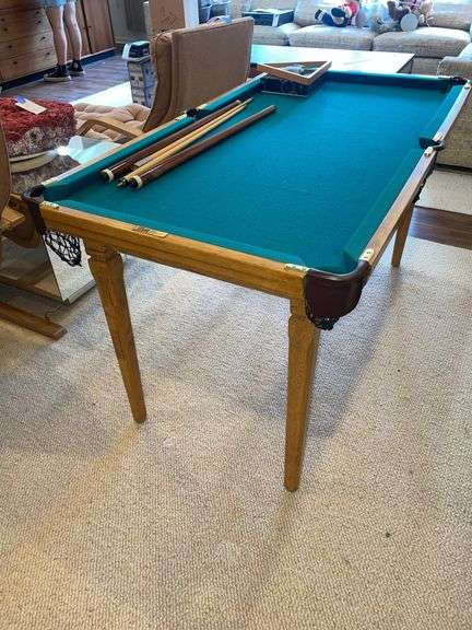 Small Billiard Table with Accessories - Auction Ohio