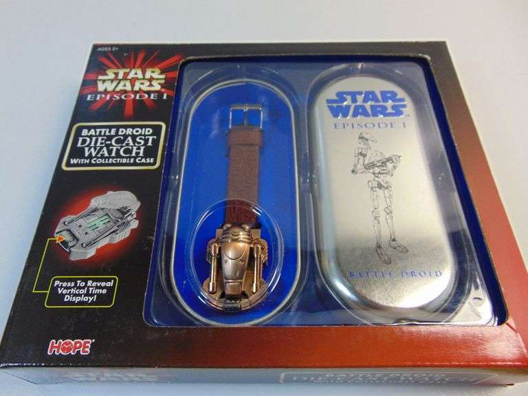 New 1999 New Star Wars Episode 1 Battle Droid die-Cast Watch With ...