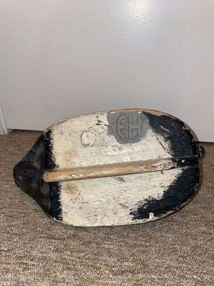 Wooden Duck Decoy – 12"- Signed - Auction Ohio