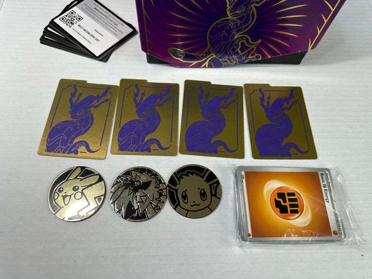 Pokemon Scarlet & Violet Box Accessory & Sealed Energy Cards Tokens ...