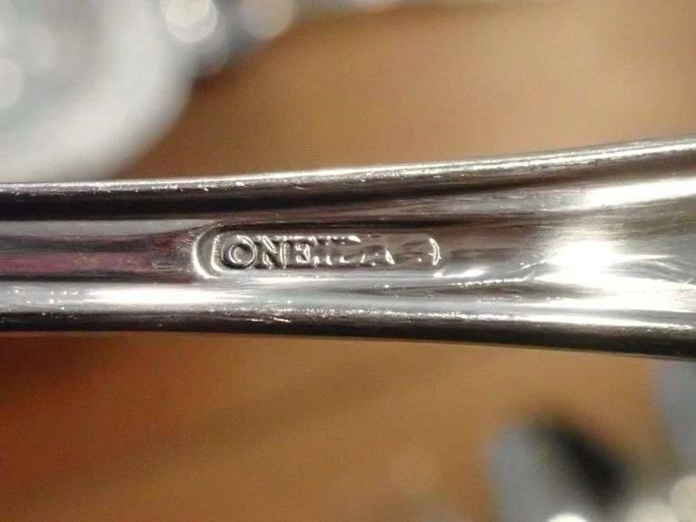 78pc ONEIDA PACIFICA (Svc for 12) Beaded Edge Stainless Flatware Set ...