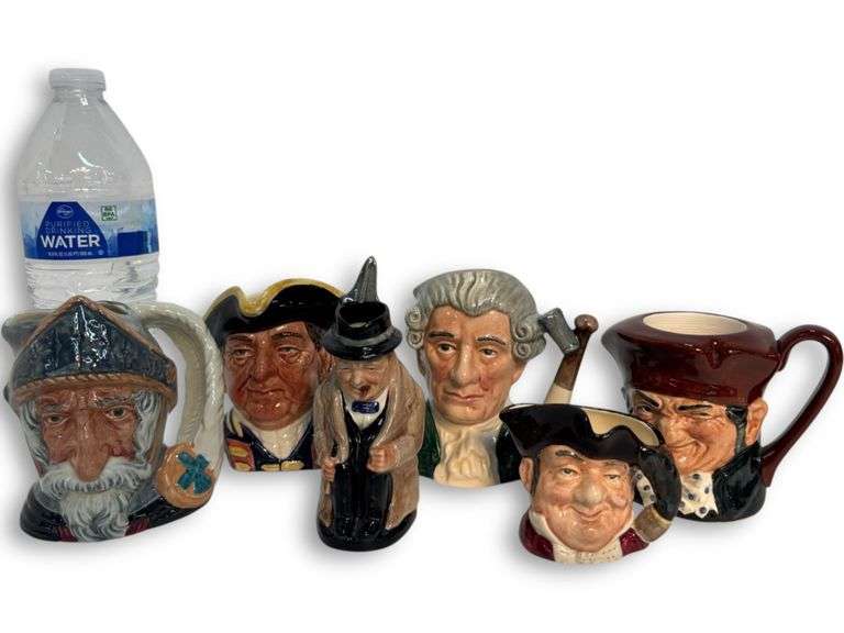 SIX ROYAL DOULTON "TOBY" CERAMIC MUGS. - Auction Ohio