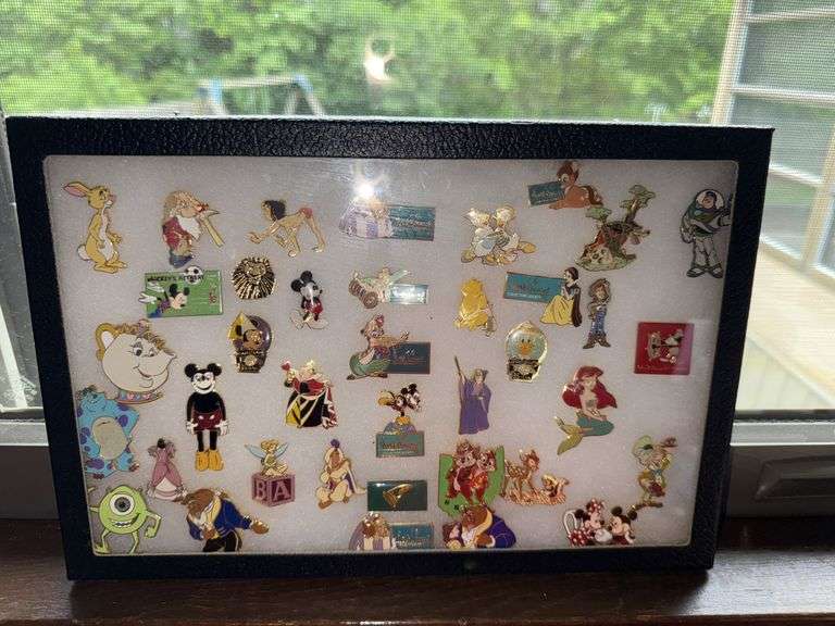 Disney Trading Pins Shadow Box (38 Pins) - Auction Ohio
