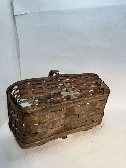 WOVEN SPLINT BASKET. - Auction Ohio