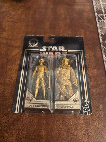 Star Wars Gold Luke Skywalker & Chewbacca Commemorative Edition 2019 ...