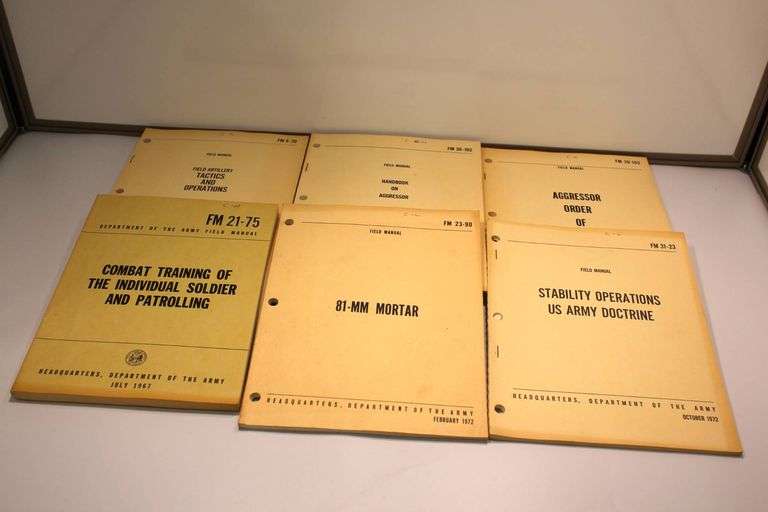 Collection of U.S. Army Training Manuals from the 1970s - Auction Ohio