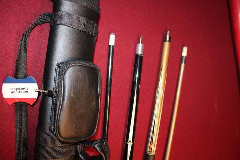 Pool Cues & Travel Case - Auction Ohio
