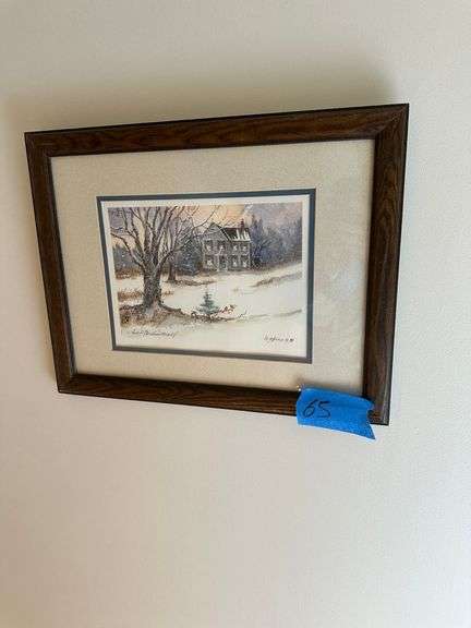 Framed Winter Print by Ed Gilford - Auction Ohio