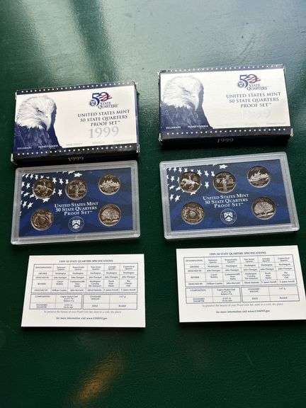 1999 United States Mint 50 State Quarters Proof Sets - Auction Ohio