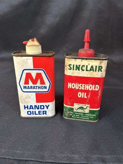 Marathon and Sinclair Oil Tins - Auction Ohio