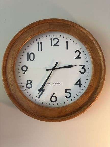Arbor & Emery large wall clock-lovely! - Auction Ohio