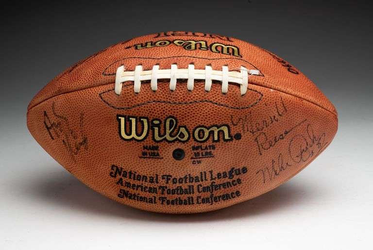 AUTOGRAPHED FOOTBALL BY ANDY REID, MIKE QUICK AND MERRILL REECE ...