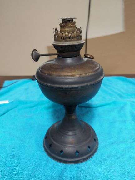 Antique Brass Oil Lamp Base - Auction Ohio