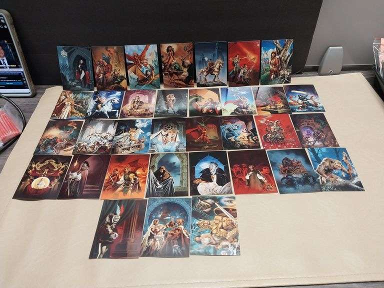 Large Collection of Fantasy & Horror Trading Cards – 34 Illustrated ...