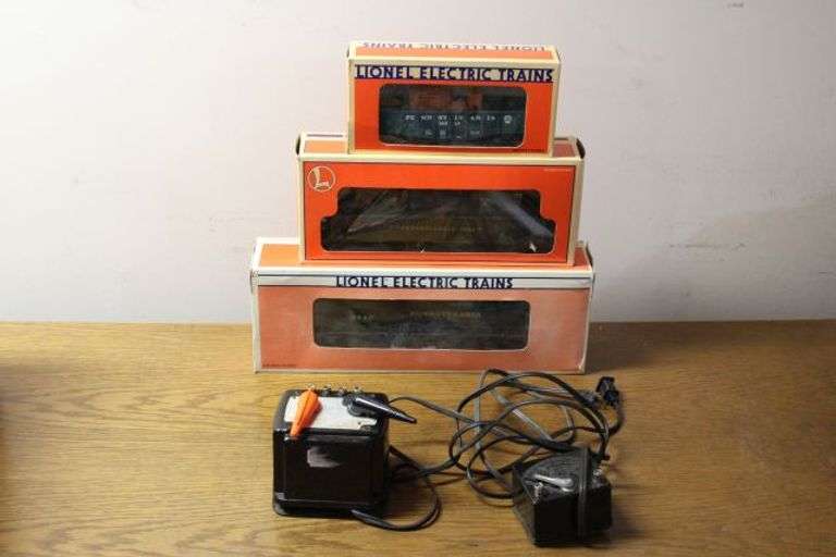 Lionel Corporation 1033 Transformer and Three Lionel Electric Trains in ...