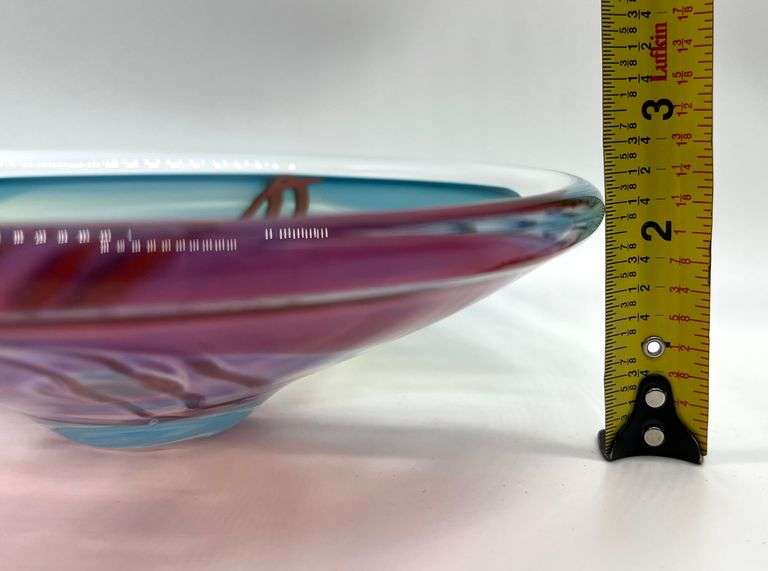 Signed - Art Studio Glass Bowl - Auction Ohio