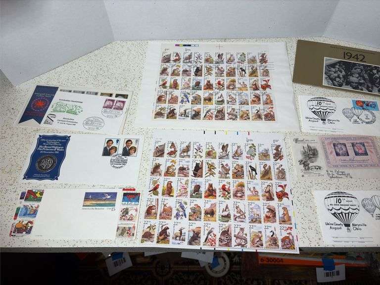 Sheets of Stamps and First Day Covers - Auction Ohio
