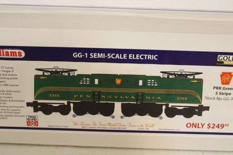 Williams GG-1 Semi-Scale Electric PRR Green 5 Stripe Model Train ...