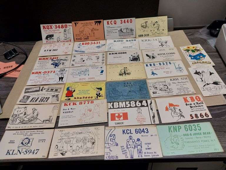 A Large Lot of Vintage CB Radio Calling Cards – Many with Back Info ...