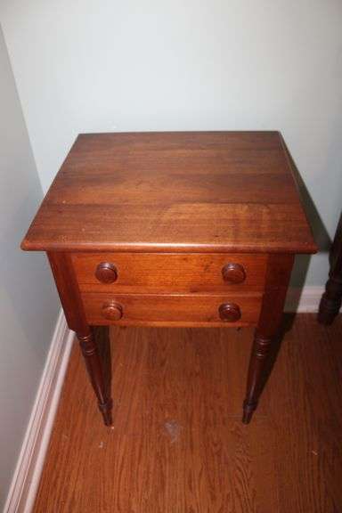 Cherry Bedside Table - Auction Ohio