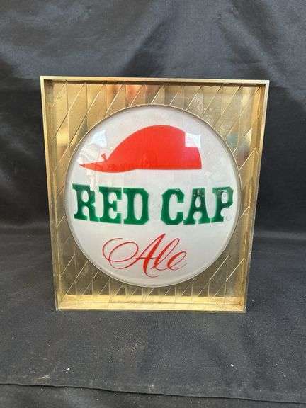 Vintage Red Cap Ale Beer Sign - Auction Ohio