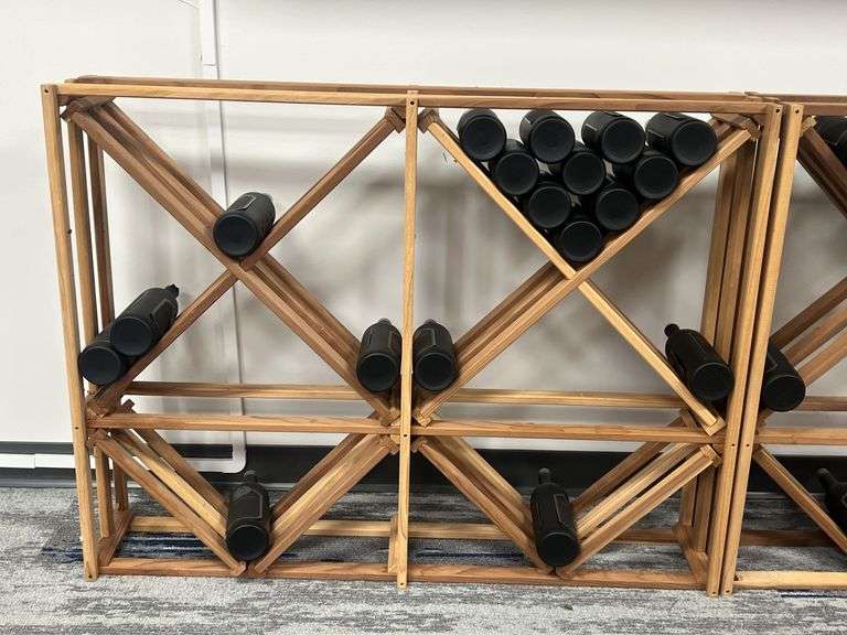 X-shape Wood Wine Storage Shelf - Auction Ohio