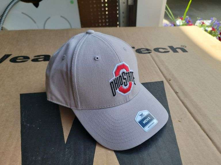 Gray Ohio State Buckeyes Hat W/Velcro Back - Auction Ohio