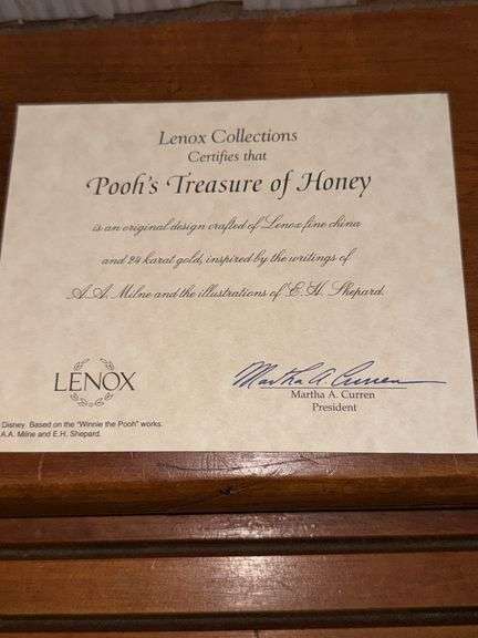Lenox Pooh Treasure Box & Tinkerbell’s Treasure Dish - Auction Ohio