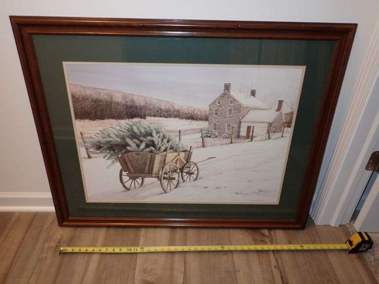 Framed & Matted Art Print - Bringing Home the Tree by Dan Camponelli ...