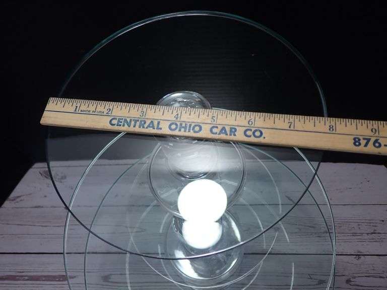 3 Tier Glass Server w/box - Auction Ohio