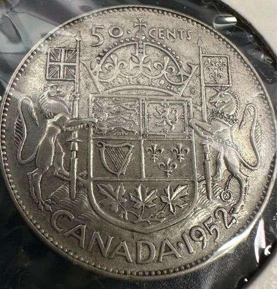 1952 & 1965 Canada Silver 50 Cent Coins - Auction Ohio