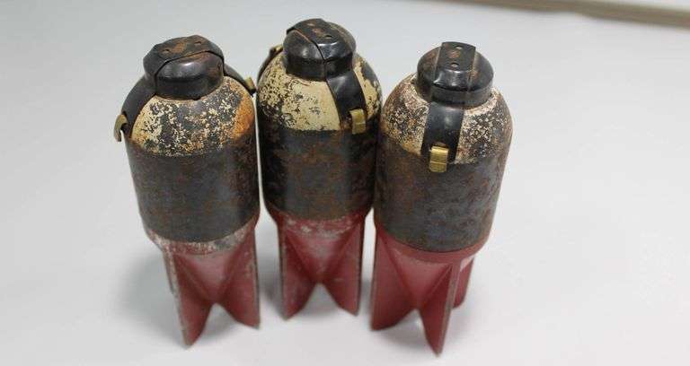 Antique WWII Italian “Red Devil” 45mm Mortar Projectiles - Auction Ohio