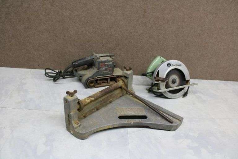 Rockwell Circular Saw, Craftsman Belt Sander, and Crain Cutter Model A ...